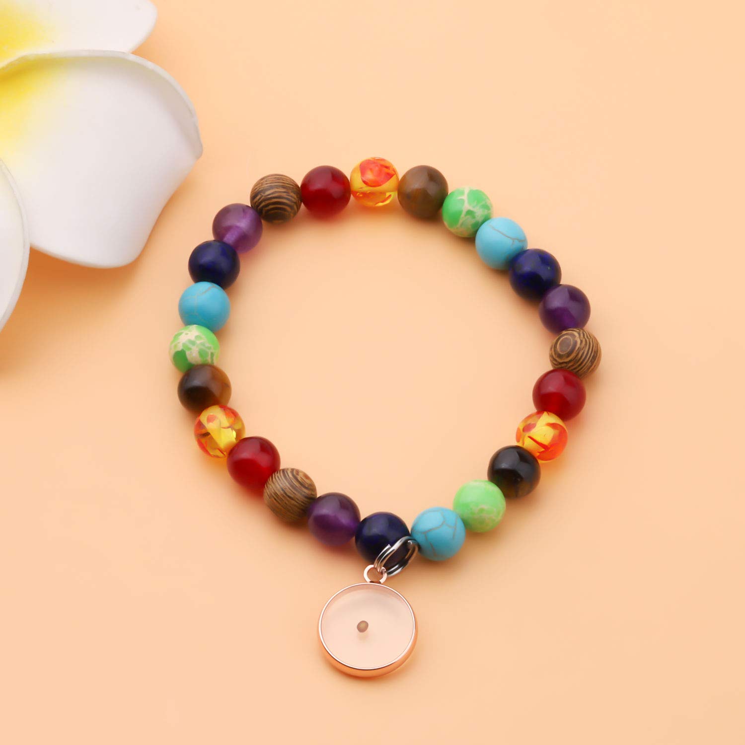 TIIMG Mustard Seed Bracelet Mustard Seed Jewelry Mustard Seed Faith Gift Christian Inspirational Gift for Women Enternity Knot Mustard Seed Bracelet (Bead BR mustard seed colorful)