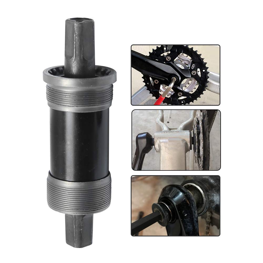 Zreneyfex Square Taper JIS Bottom Bracket 68 X110mm/123mm/127mm for Mountain Bike Replace BB-UN26 (68 x 127mm)