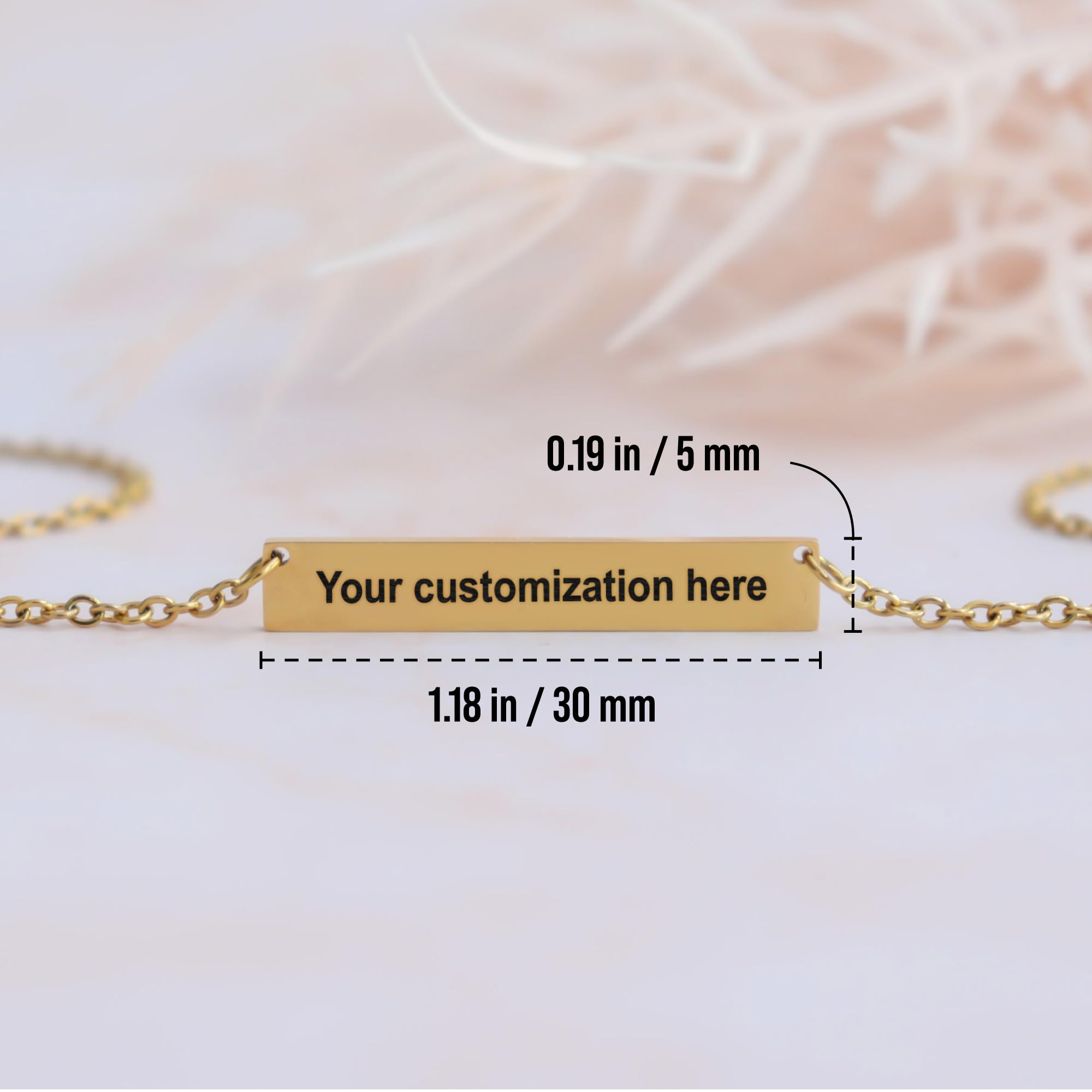 Personalized bar necklace for women, custom engraved stainless steel name plate necklace gift gold, silver and rose gold for mothers day, coordinates, dates, roman numeral, friendship, christmas