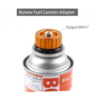 Hamans Butane Fuel Canister Adapter, Camping Backpacking Stove Butane Gas Adapter Convert Connector