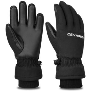 cevapro kids winter gloves waterproof ski thermal gloves touchscreen ski warm gloves for kids boys girls children skiing cycling