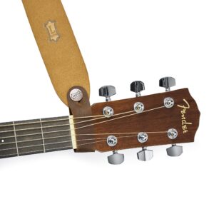 Levy's Leathers Headstock Strap Adapter for Acoustic Guitars; Brown Leather (MM18CH-BRN)