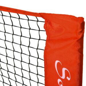 Soozier 10ft Portable Soccer Tennis/Pickleball/Badminton/Mini Tennis Net w/Sideline for Training with Included Storage Bag, Red