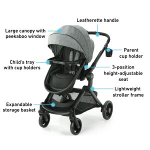 Graco Modes Nest Baby Stroller with Height Adjustable Reversible Seat, Nico