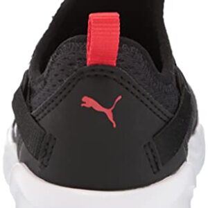 PUMA Softride Rift Slip-On Pop (Little Kid) Puma Black/High-Risk Red 1 12 Little Kid M