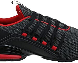 PUMA mens Axelion Running Shoe, Black/High Risk Red, 10.5 US