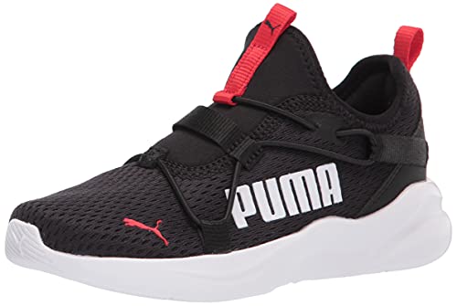 PUMA Softride Rift Slip-On Pop (Little Kid) Puma Black/High-Risk Red 1 12 Little Kid M