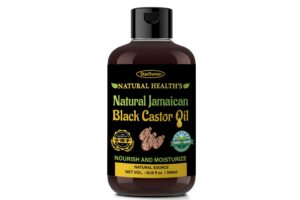 jamaican black castor oil (10.15 fl oz) - 100% pure for hair, eyelash & eyebrow growth, hair loss prevention serum