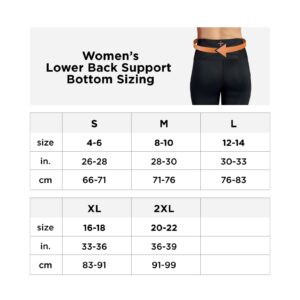 Tommie Copper Women’s Pro-Grade Lower Back Support Shorts I Breathable, Compression Support for Low Back Muscle Support - Black - X-Large