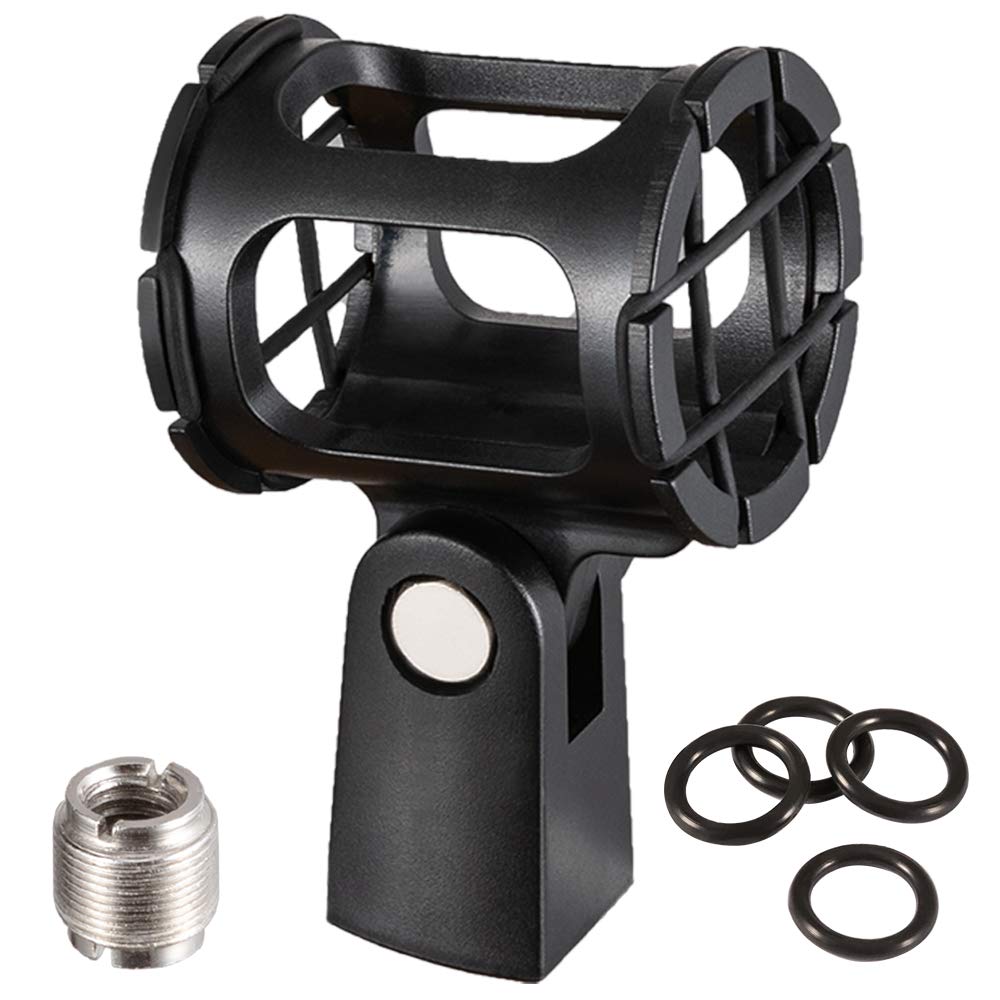 LYRCRO Microphone Shock Mount Holder Clip Mic Anti-Vibration for Condenser Shotgun Mic like Rode NTG-1 NTG-2 NTG-3 NTG-4 NTG-4+ NTG-5 Sennheiser MKE 600