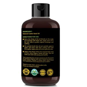 Jamaican Black Castor Oil (10.15 fl oz) - 100% Pure for Hair, Eyelash & Eyebrow Growth, Hair Loss Prevention Serum