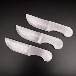 JIC Gem Selenite Crystal Knife 5.5" White Reiki Healing Stones Home Decoration 1pc