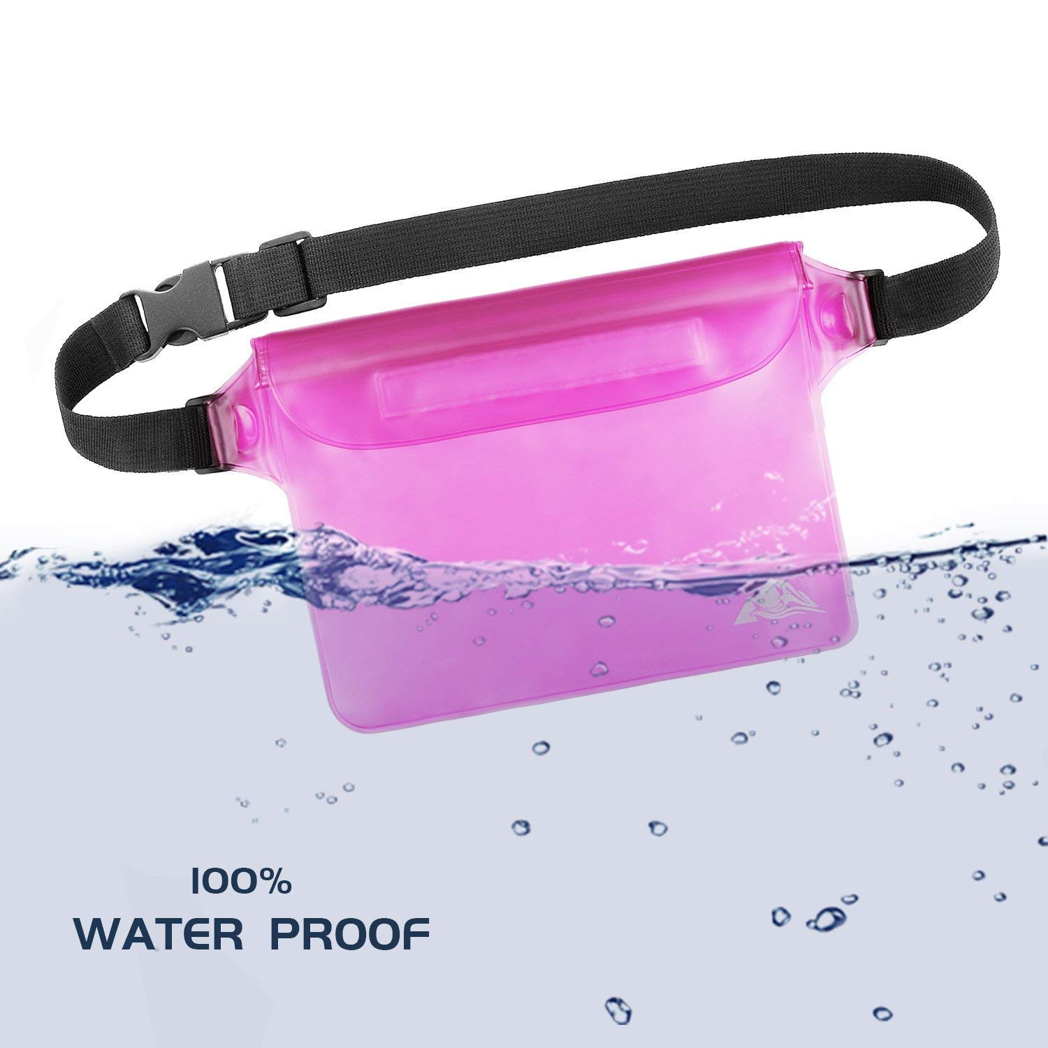 HEETA Waterproof Dry Bag for Women Men Transparent Blue 5L Bundle with 2-Pack Waterproof Pouch with Waist Strap