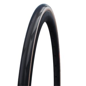 schwalbe - pro one road race tubeless folding bike tire | 700c x 32 | black/tan sidewall, single tire