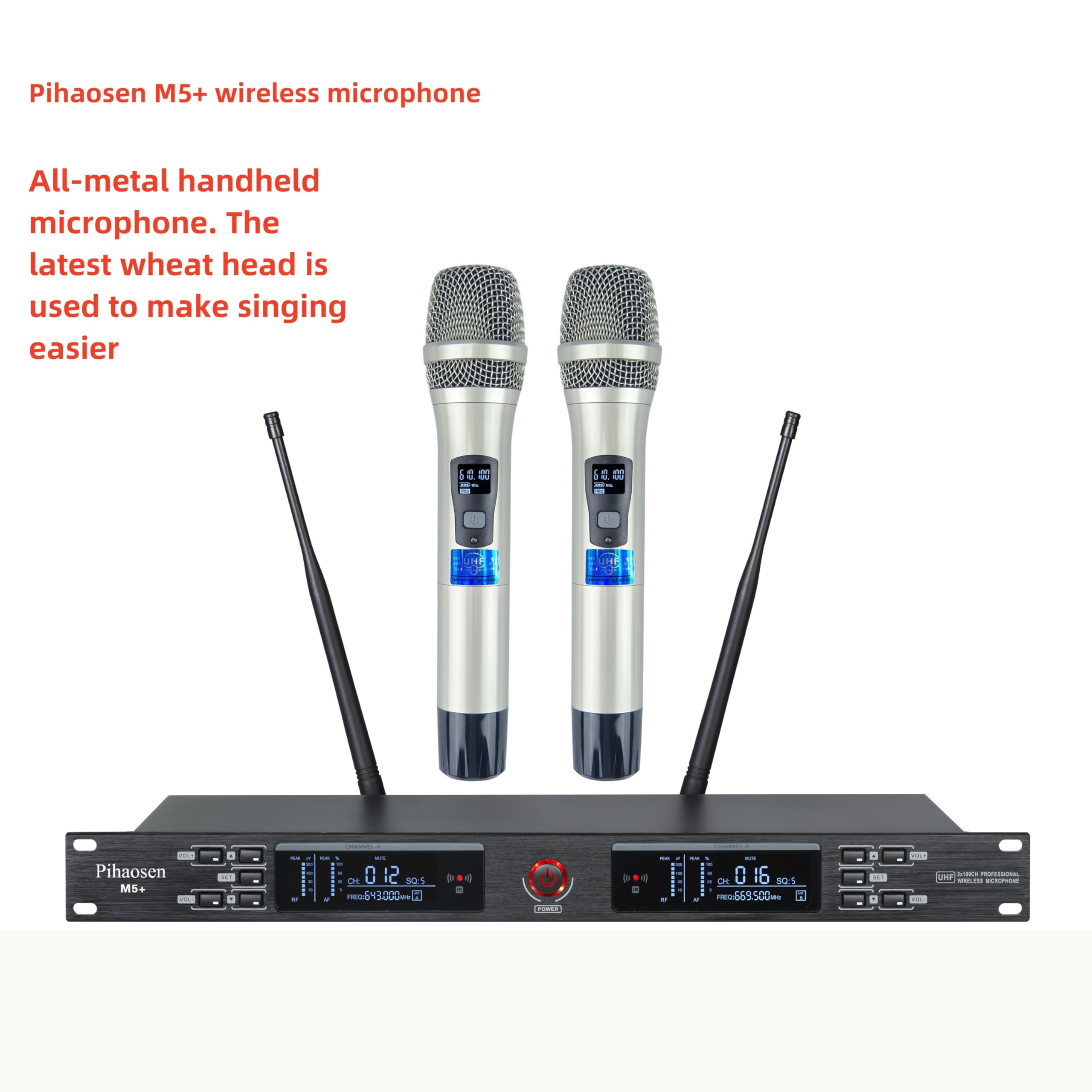 2024 Pihaosen New Chinese Karaoke Machine KV-V5 MAX Karaoke Player, with Reverb Wireless Microphone, 22-inch capacitive Touch Screen Free Cloud Download Function YouTube APP Online Play