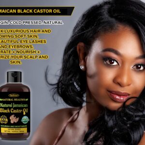 Jamaican Black Castor Oil (10.15 fl oz) - 100% Pure for Hair, Eyelash & Eyebrow Growth, Hair Loss Prevention Serum