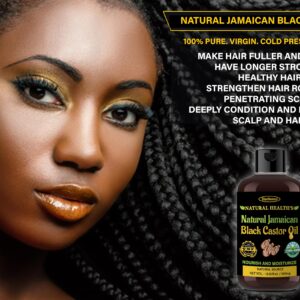 Jamaican Black Castor Oil (10.15 fl oz) - 100% Pure for Hair, Eyelash & Eyebrow Growth, Hair Loss Prevention Serum