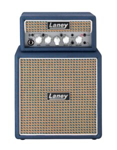 laney ministack-b-lion bluetooth battery powered guitar amp with smartphone interface, blue (ministak