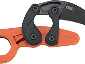 CRKT Provoke Orange Kinematic EDC Folding Pocket Knife: Morphing Karambit, Black Stonewash Stainless Steel Blade, Grivory Handle with Integrated Safety Lock, Low Profile Pocket Clip 4041O