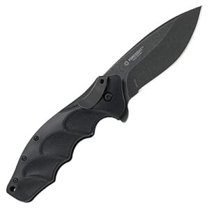 CRKT Foresight EDC Assisted Folding Pocket Knife: Urban Everyday Carry, Black Blade, IKBS Ball Bearing Pivot, Liner Lock, Grooved Glass Reinforced Nylon Handle, Deep Carry Pocket Clip K221KKP