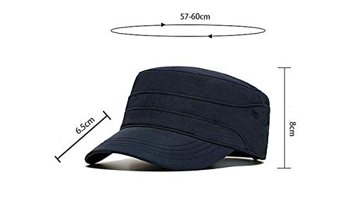 COOLSOME Military Hat Army Cap Basic Daily Wear Breathable Quick Dry Cadet Style (Black)