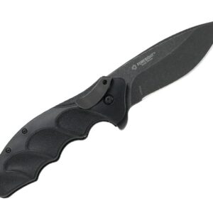 CRKT Foresight EDC Assisted Folding Pocket Knife: Urban Everyday Carry, Black Blade, IKBS Ball Bearing Pivot, Liner Lock, Grooved Glass Reinforced Nylon Handle, Deep Carry Pocket Clip K221KKP