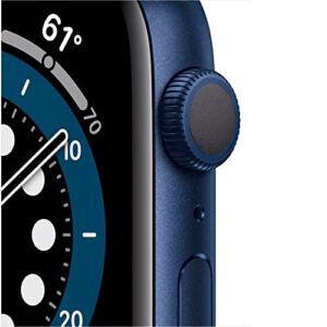 Apple Watch Series 6 (GPS + Cellular, 40mm) - Blue Aluminum Case with Deep Navy Sport Band (Renewed)