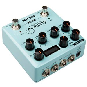 NUX Duotime Stereo Delay Pedal with Independent Time,Analog Delay,Tape Echo,Digital Delay,Modulation Delay and Verb Delay