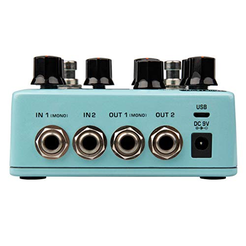 NUX Duotime Stereo Delay Pedal with Independent Time,Analog Delay,Tape Echo,Digital Delay,Modulation Delay and Verb Delay