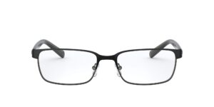 a|x armani exchange men's ax1042 rectangular prescription eyewear frames, matte black/demo lens, 56 mm