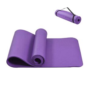 shop lc purple nbr surface yoga mat compact non slip workout fitness exercise with carrying strap birthday gifts