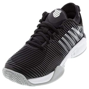 k-swiss women's hypercourt supreme tennis shoe, black/white/highrise, 8.5 m