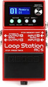 boss rc-5 loop station compact phrase recorder pedal