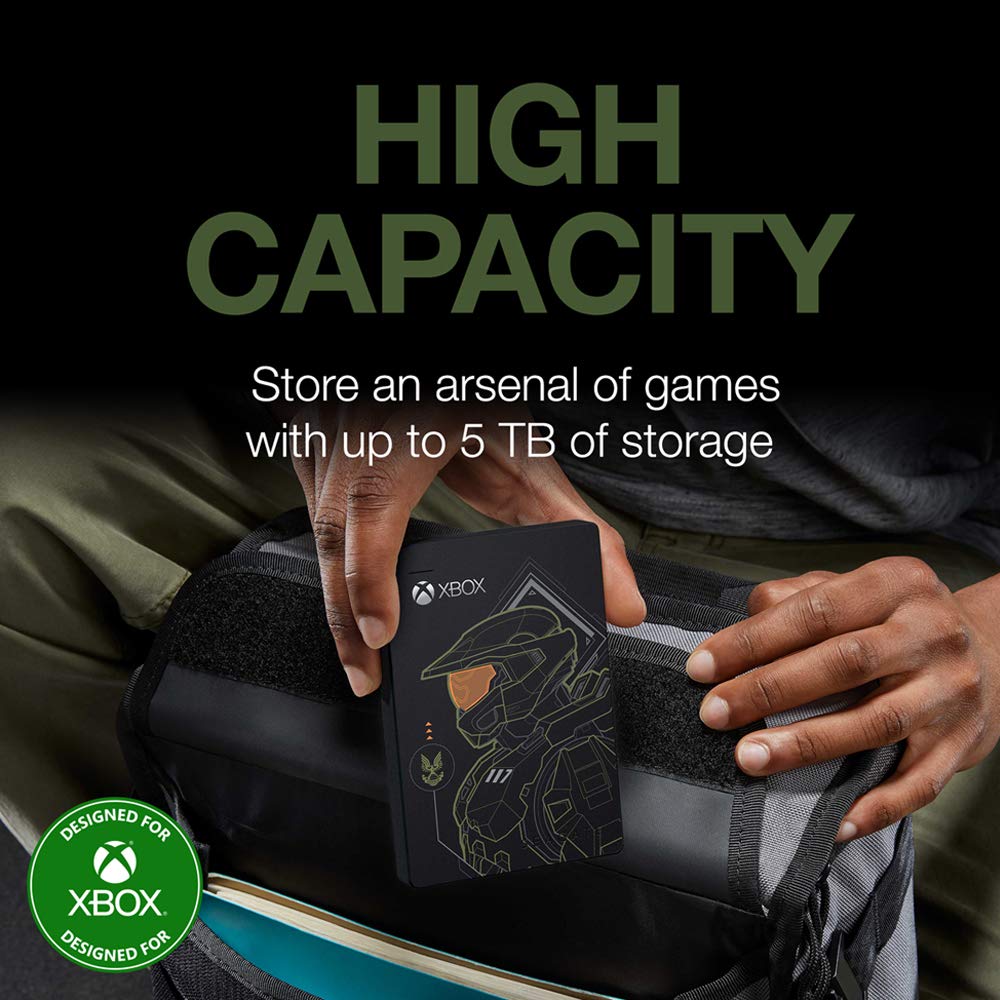 Seagate Game Drive for Xbox LE 2TB External Hard Drive Portable HDD - USB 3.2 Gen 1 Designed for Xbox One, Xbox Series X and S (STEA2000431), SE - Halo Master Chief