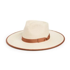 Brixton womens Jo Straw Rancher Fedora, Natural, Medium US