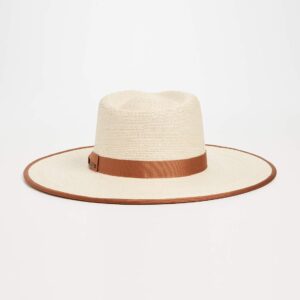 Brixton womens Jo Straw Rancher Fedora, Natural, Medium US