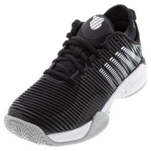 k-swiss women's hypercourt supreme tennis shoe, black/white/highrise, 7 m