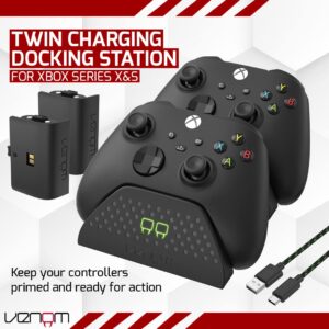 Venom Twin Charging Dock with 2X Rechargeable Battery Packs - (Xbox Series X and S, Xbox One) - Black