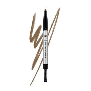 it cosmetics brow power eyebrow pencil, universal blonde - long-lasting, budge-proof formula - with biotin - for platinum to dark blonde hair colors - 0.0056 oz