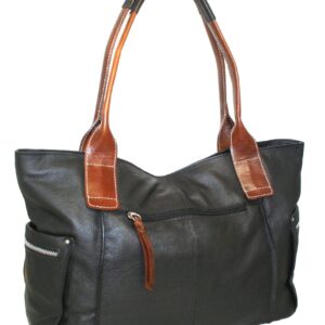 Brenna Leather Tote (Leaf)