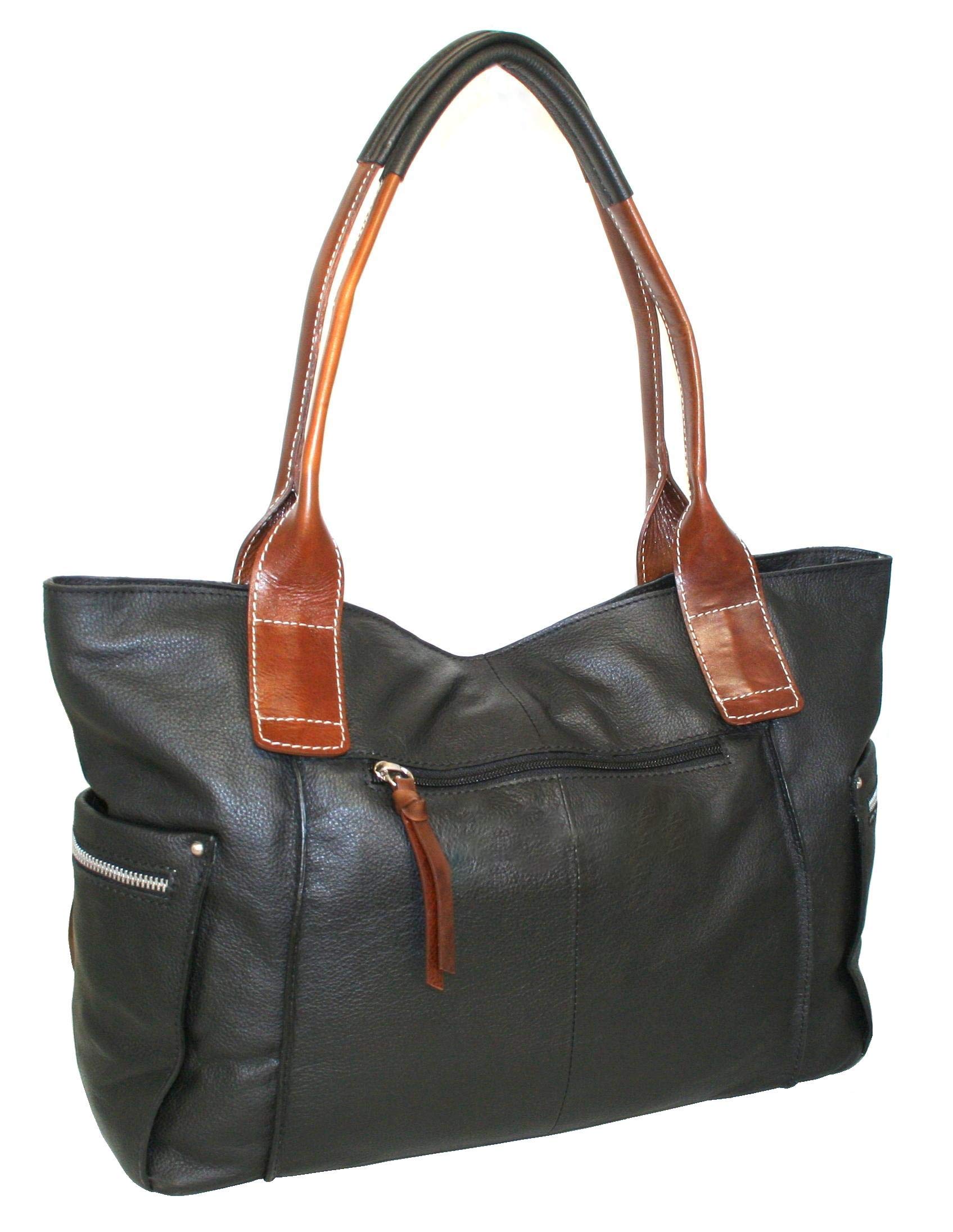 Brenna Leather Tote (Leaf)