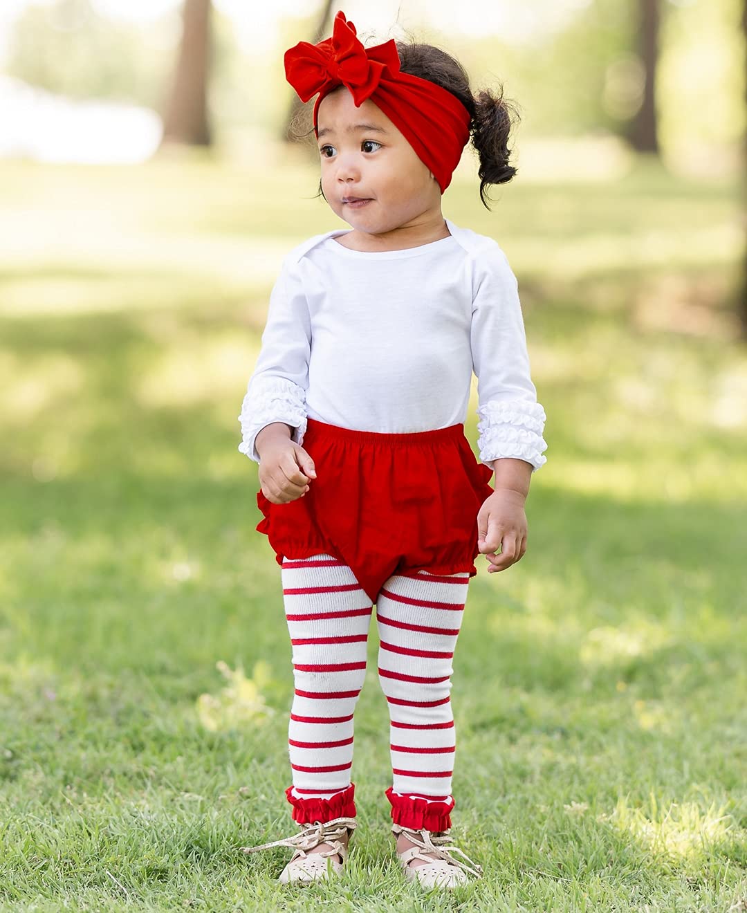 RuffleButts® Girls Red Big Bow Headband - One Size