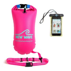 new wave swim buoy and phone case bundle - pink