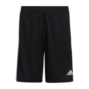 adidas Boys Classic 3-Stripes Shorts (Black, Medium)