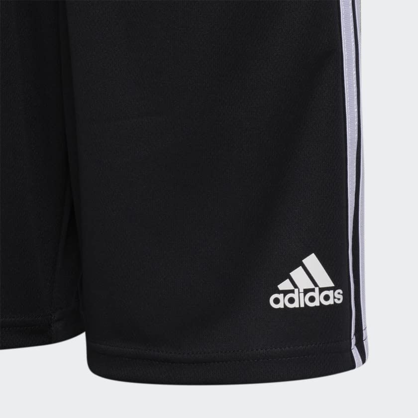 adidas Boys Classic 3-Stripes Shorts (Black, Medium)