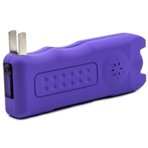 POLICE 628 Stun Gun with LED Flashlight and Siren Alarm, Purple