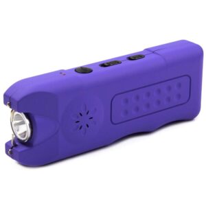 POLICE 628 Stun Gun with LED Flashlight and Siren Alarm, Purple