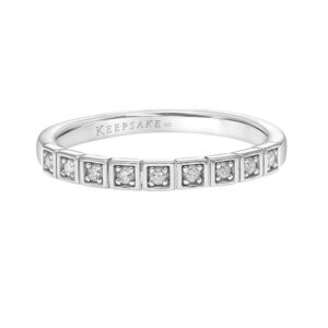 Princess Diamond Ring for Women Wedding Band 925 Sterling Silver 1/10ct (I-J, I3), Size 6, by Keepsake