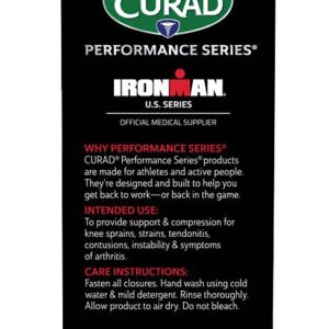 Curad Performance Series Ironman Knee Support, Adjustable with Patella Support Pad, for Tendonitis, Weak, or Injured Knees, Preventative Support for Athletes