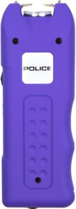 police 628 stun gun with led flashlight and siren alarm, purple